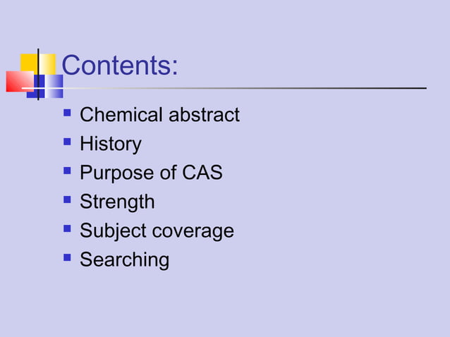 Chemical abstract | PPT | Chemistry | Science