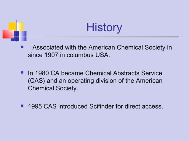 Chemical abstract | PPT | Chemistry | Science