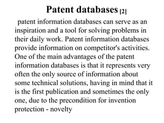 Chemical abstract and patent database | PPTX