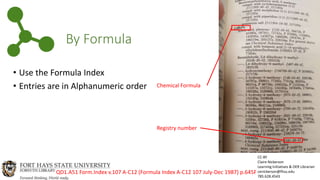 How to Use Chemical Abstracts (in Print) | PPTX