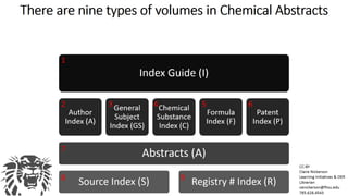 How to Use Chemical Abstracts (in Print) | PPTX