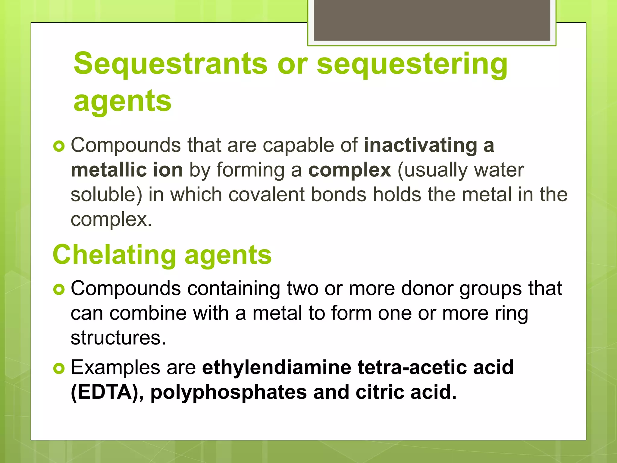Chemical additives as non preservatives | PPTX