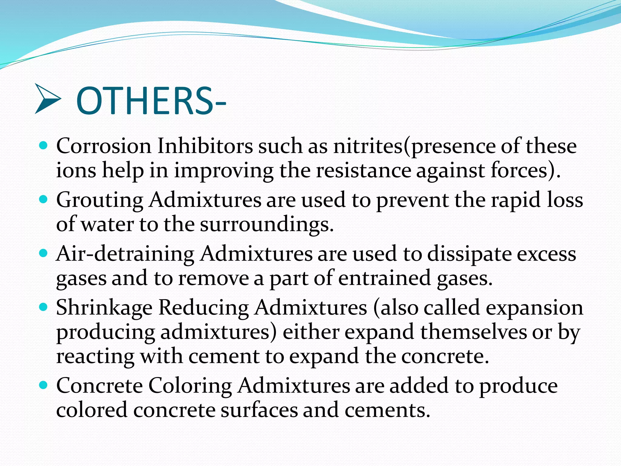 Chemical Admixtures | PPTX
