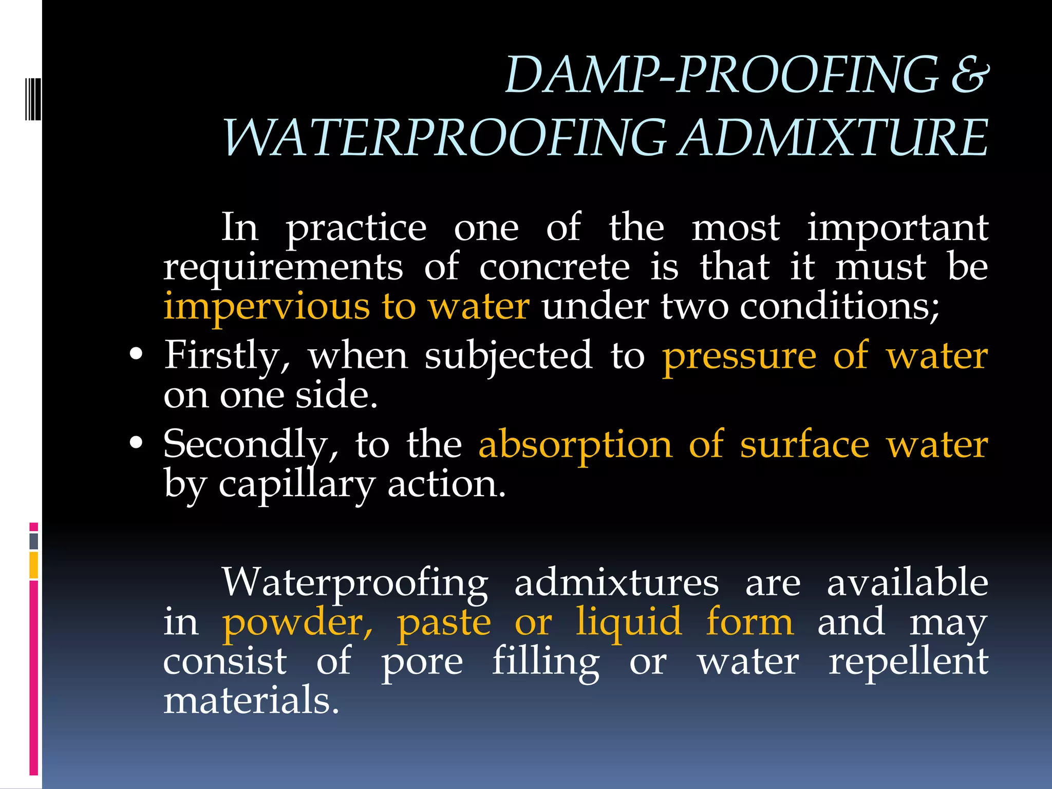Chemical admixtures | PPTX