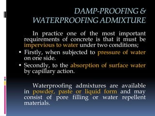 Chemical admixtures | PPTX