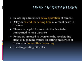 Chemical admixtures | PPTX
