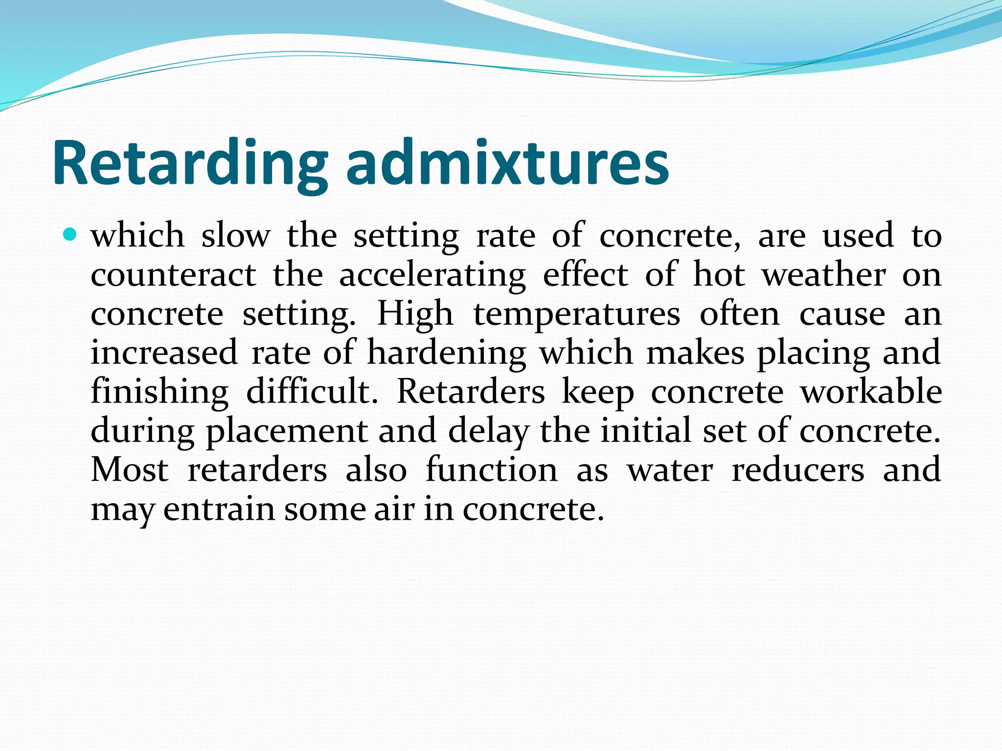 Cement Chemical admixtures | PPT