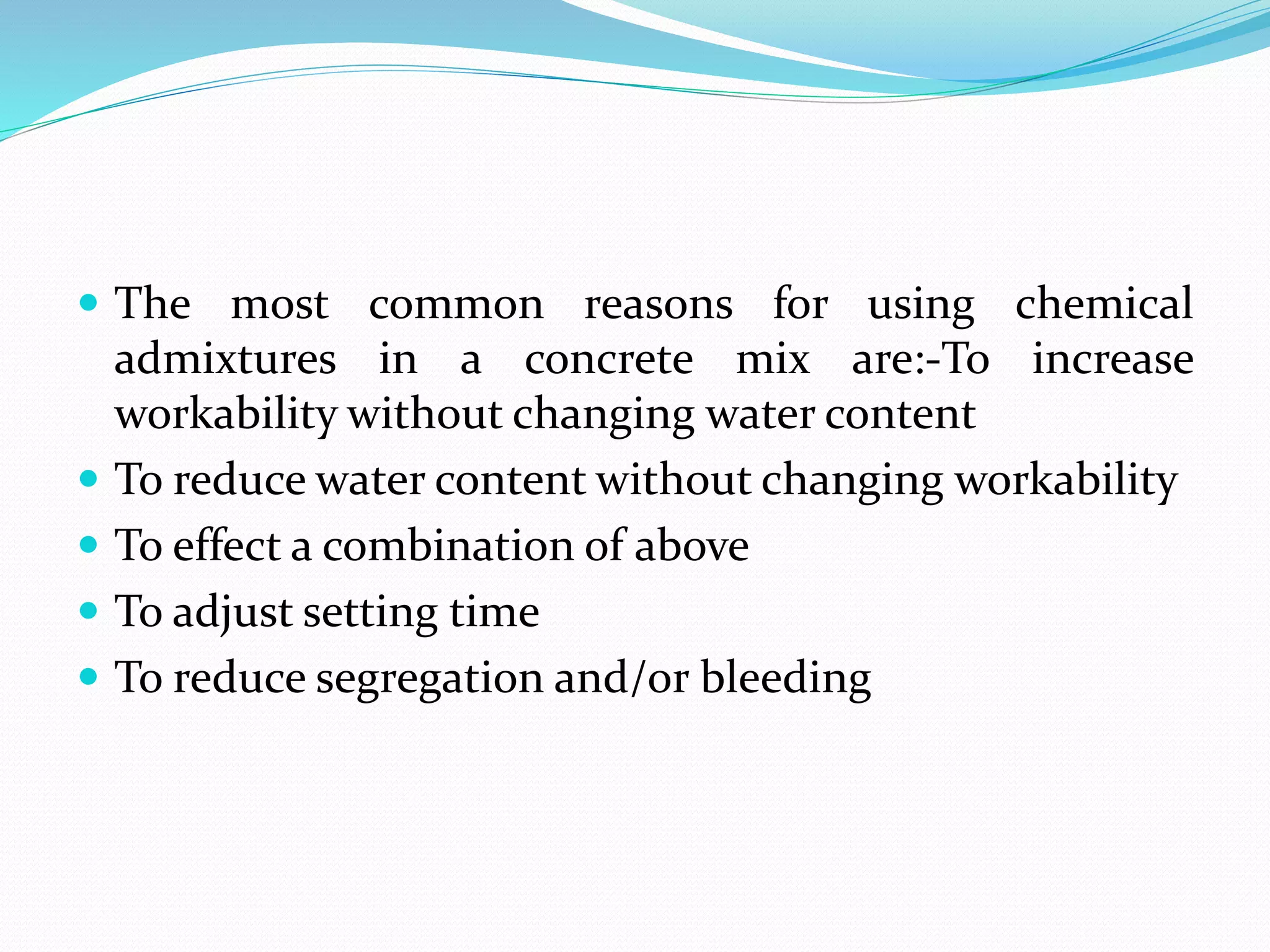 Cement Chemical admixtures | PPT