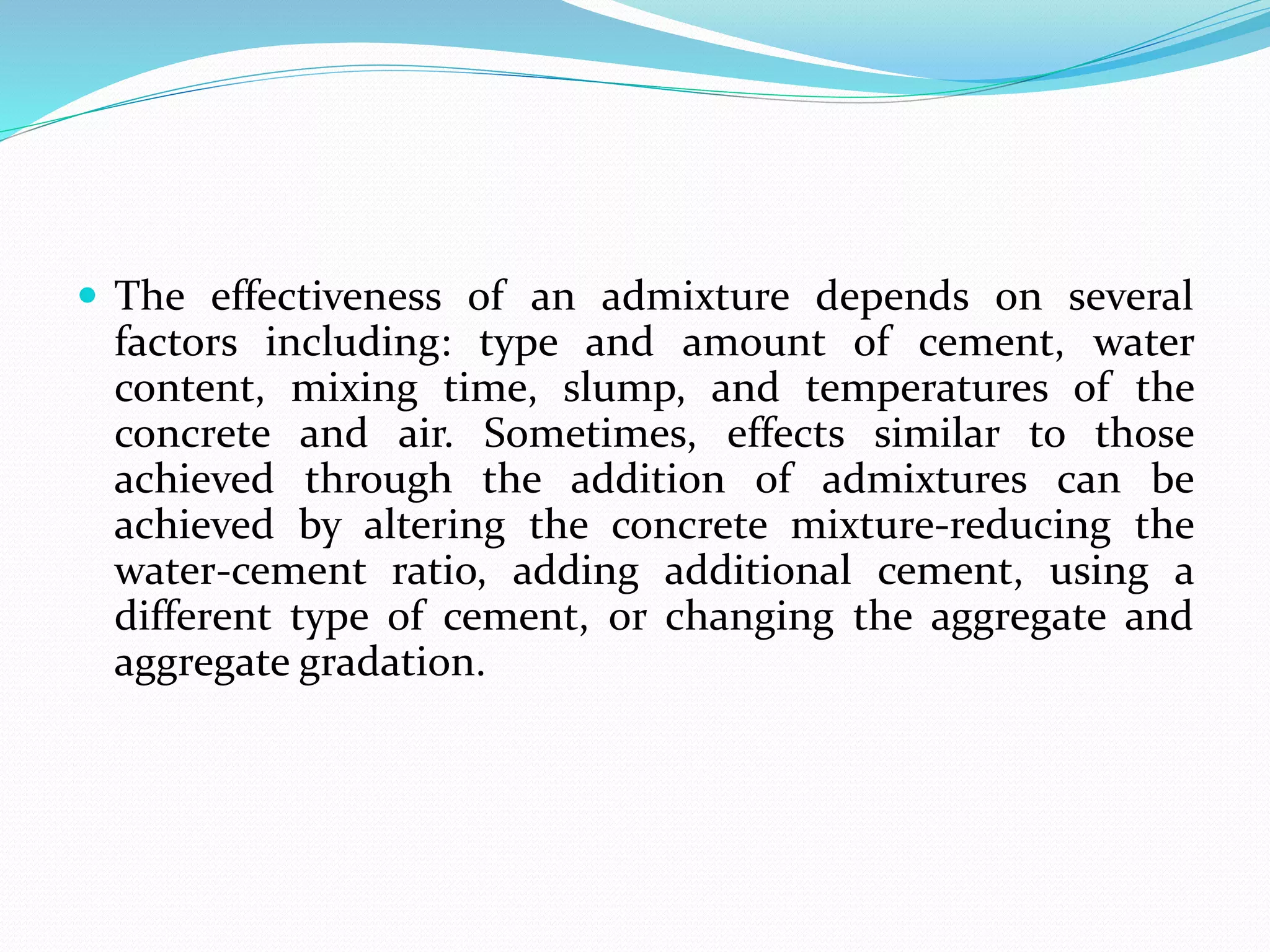 Cement Chemical admixtures | PPT