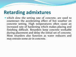 Cement Chemical admixtures | PPT
