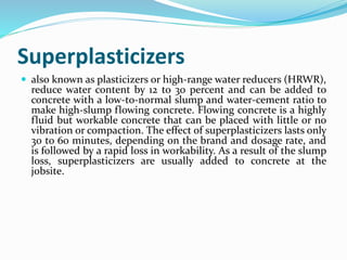 Cement Chemical admixtures | PPT