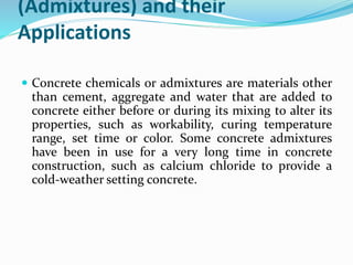 Cement Chemical admixtures | PPTX