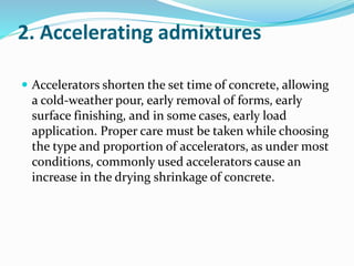 Cement Chemical admixtures | PPT