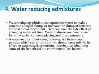 Cement Chemical admixtures | PPTX