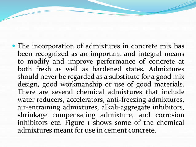 Cement Chemical admixtures | PPT