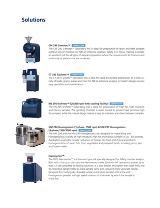 FOSS Laboratory Analysis Solutions | PDF