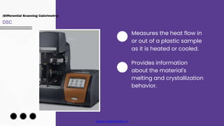Chemical analysis test for plastic - Maeon laboratory | PPTX
