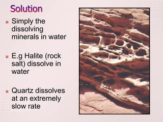 Chemical and biological weathering lesson 5 | PPTX