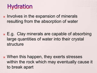 Chemical and biological weathering lesson 5 | PPTX