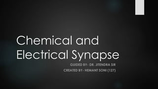 Chemical and electrical synapse | PPTX