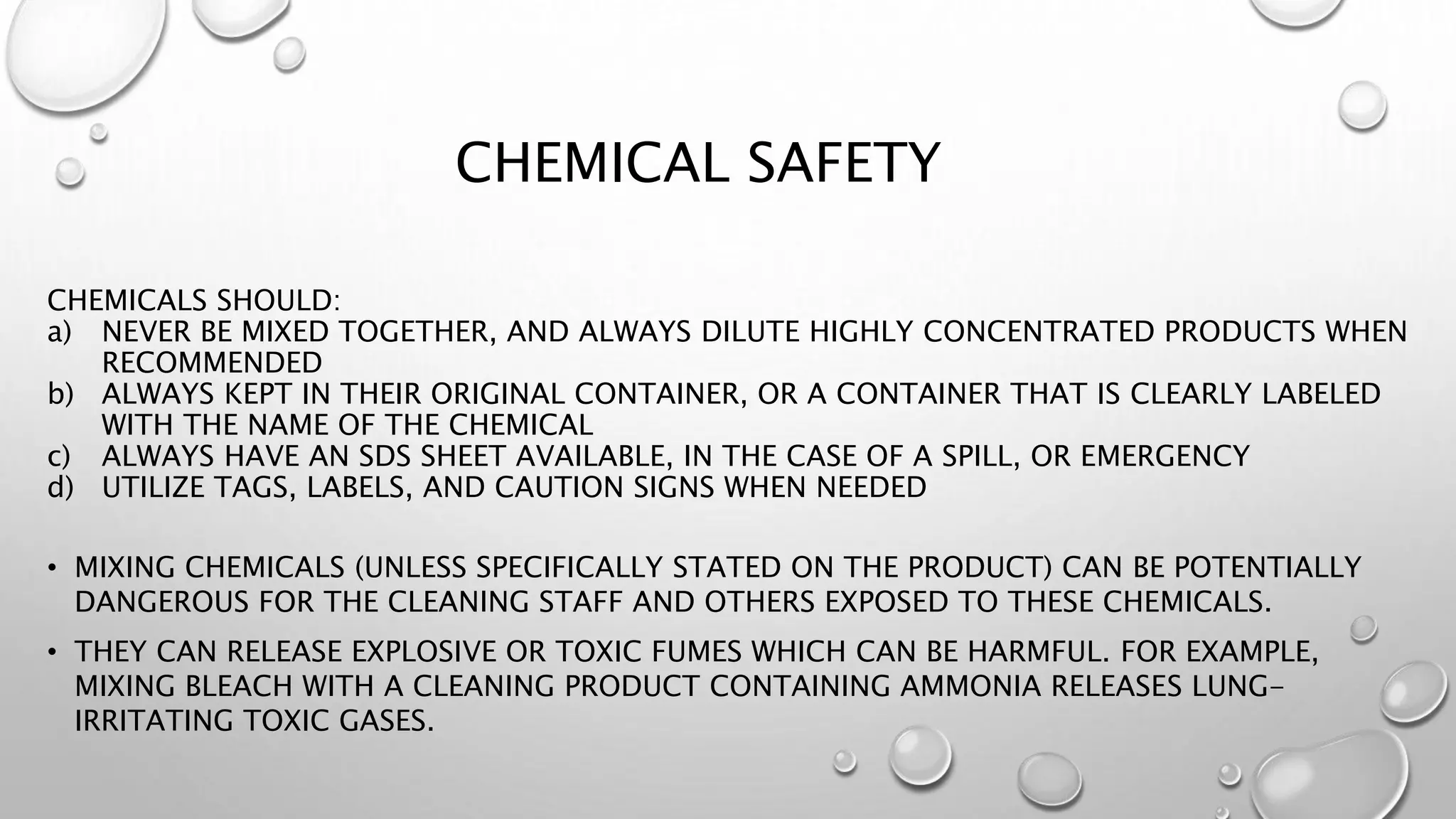 Chemical and equipment safety training | PPTX