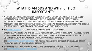 Chemical and equipment safety training | PPTX