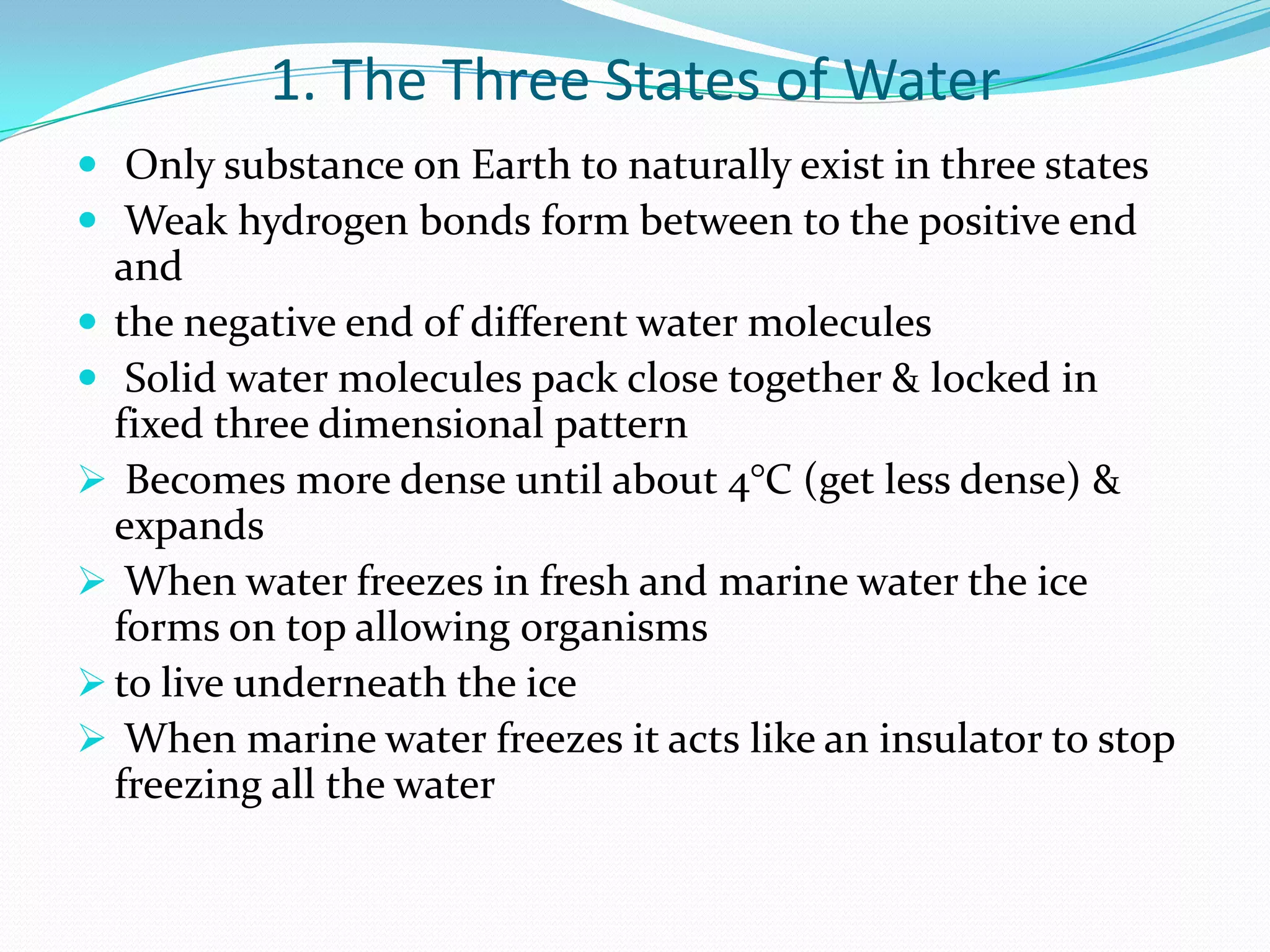 Chemical and physical features of seawater and the | PPTX