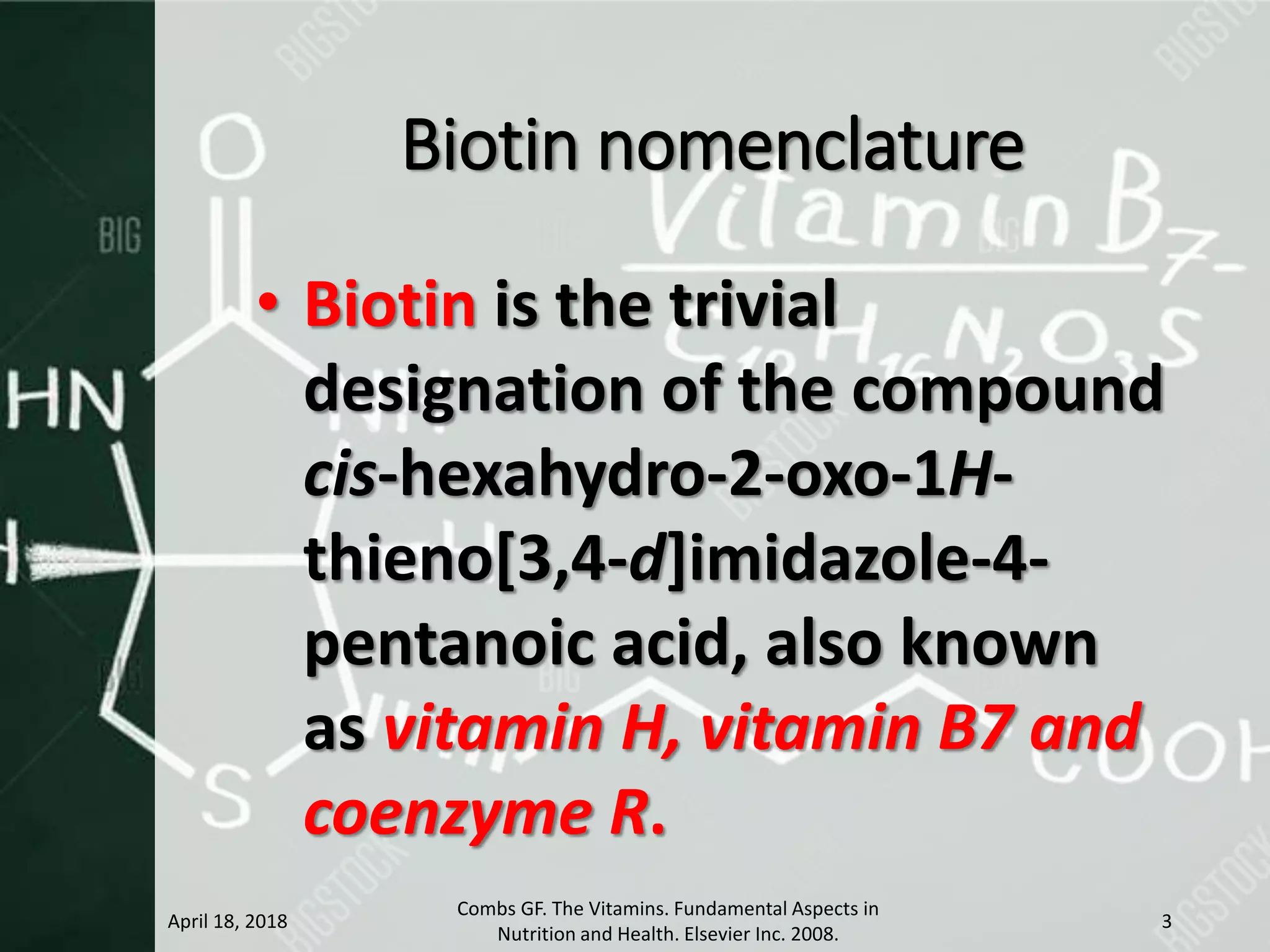 Chemical and physical properties of biotin | PPSX