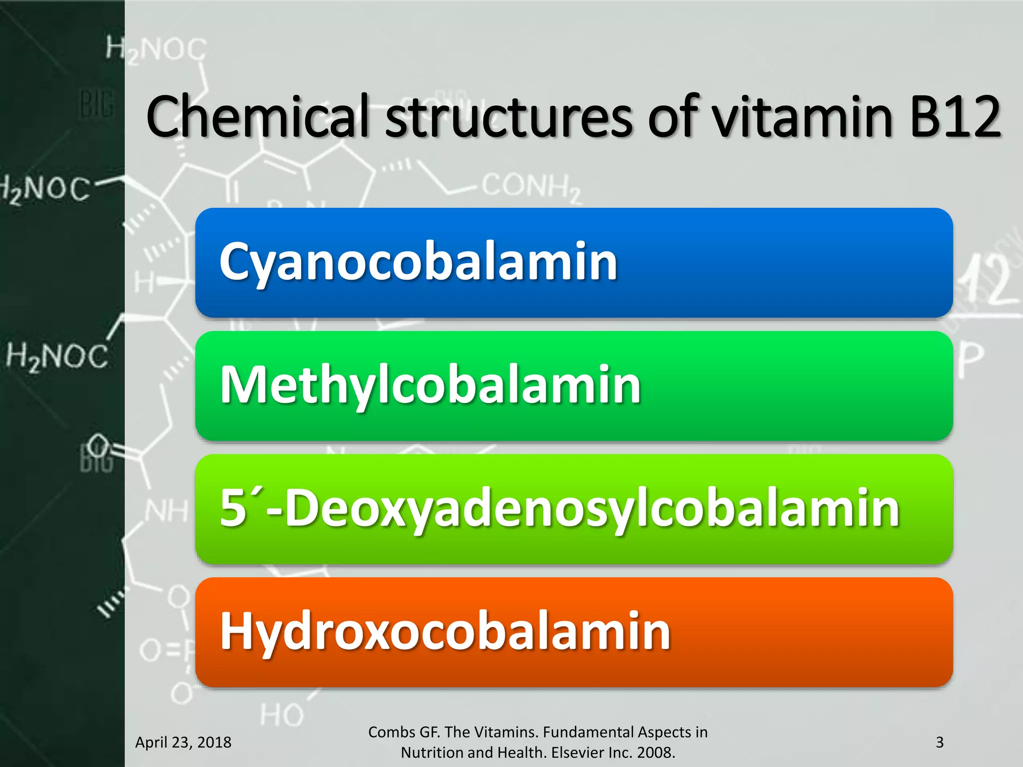Chemical and physical properties of cyanocobalamin | PPSX