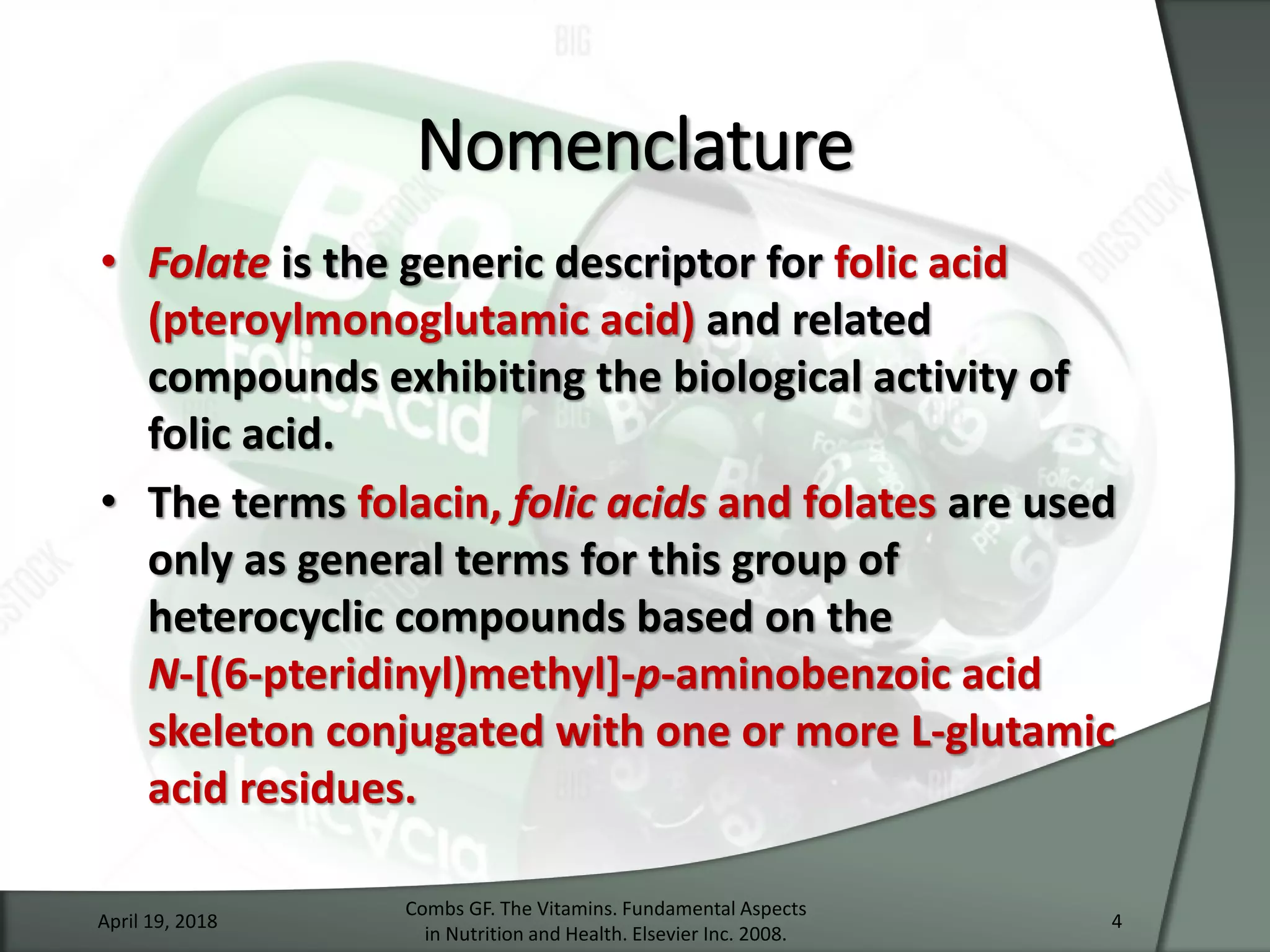 Chemical and physical properties of folate | PPSX