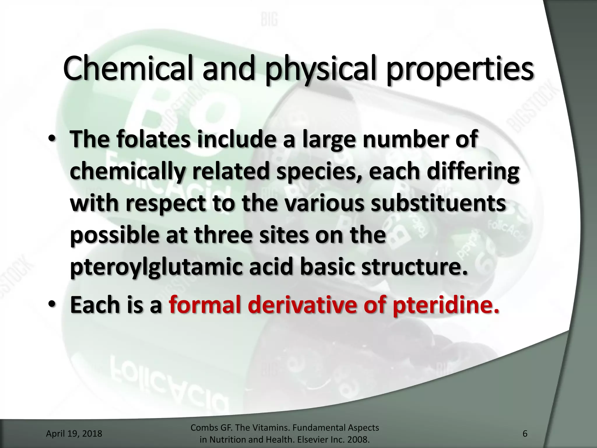 Chemical and physical properties of folate | PPSX