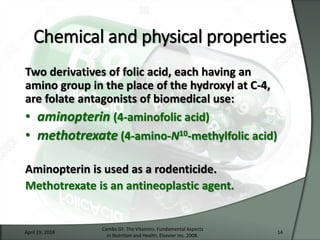 Chemical and physical properties of folate | PPSX