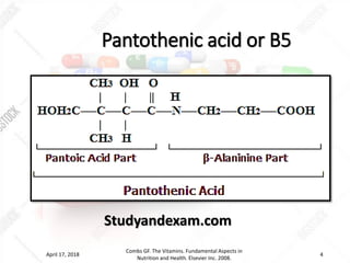 Chemical and physical properties of pantothenic acid | PPSX