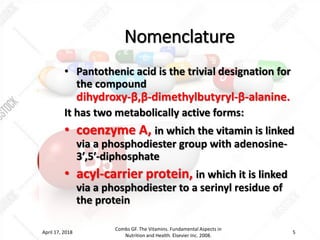 Chemical and physical properties of pantothenic acid | PPSX