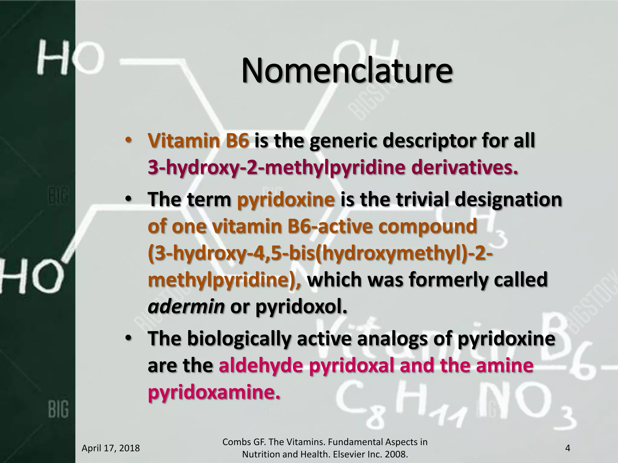 Chemical and physical properties of pyridoxine | PPSX