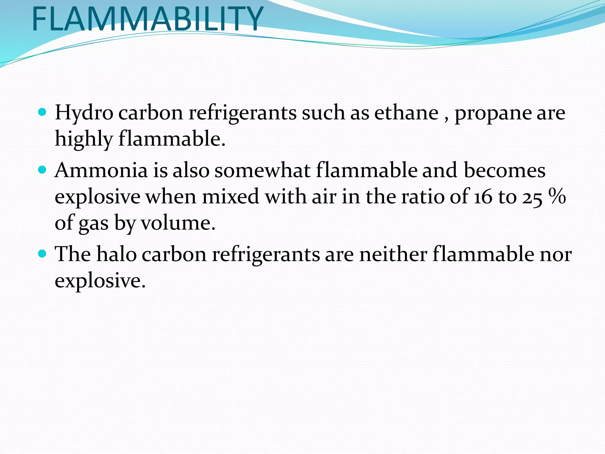 Chemical and physical properties of refrigerants | PPTX