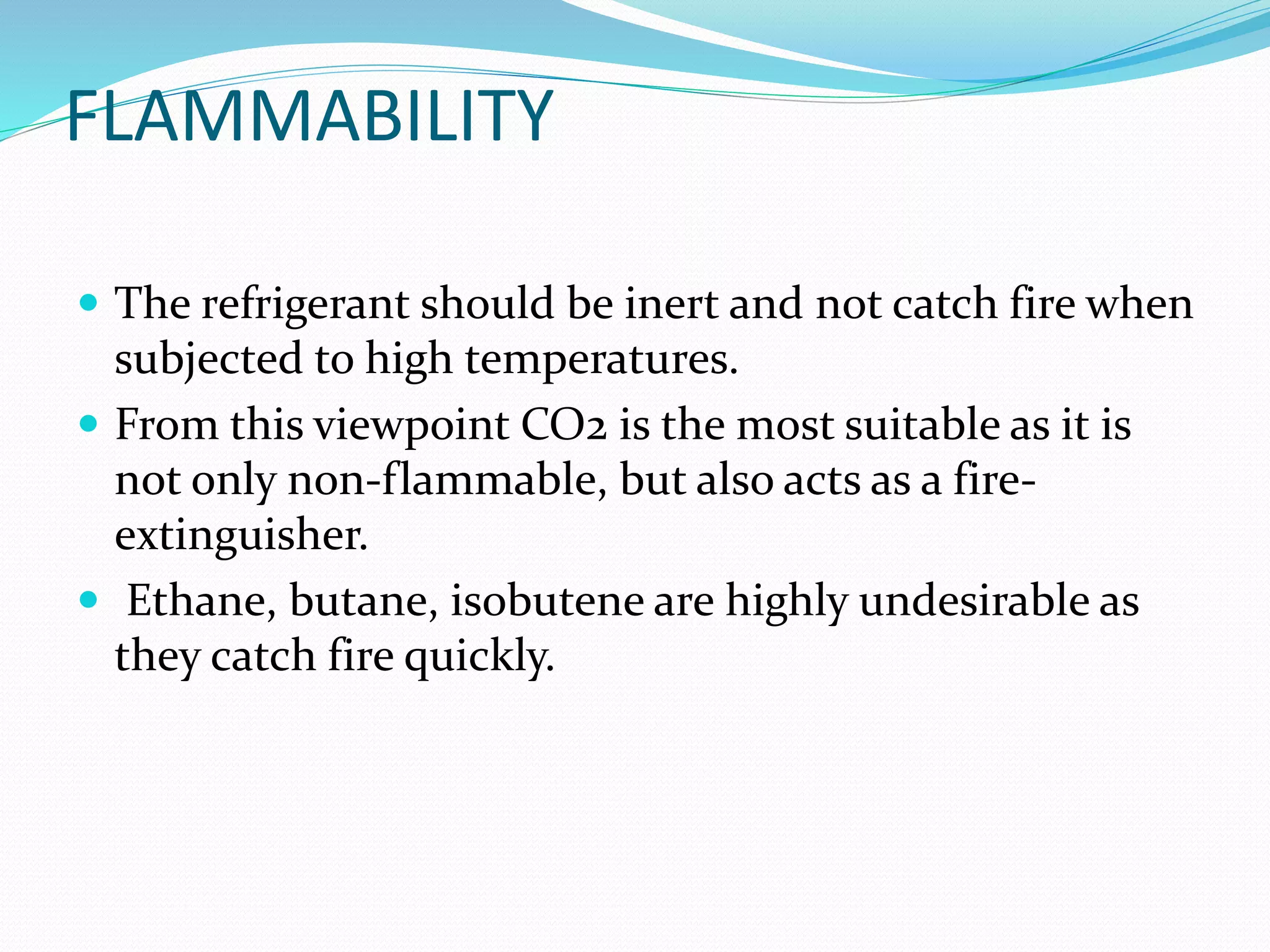 Chemical and physical properties of refrigerants | PPTX