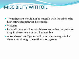 Chemical and physical properties of refrigerants | PPTX
