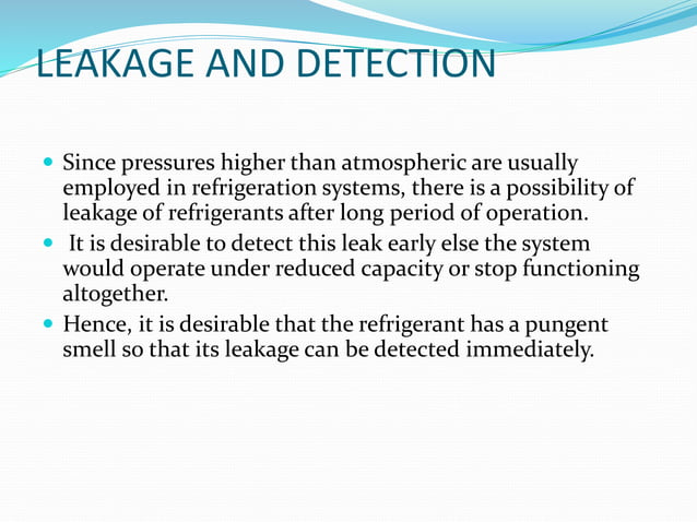 Chemical and physical properties of refrigerants | PPTX | Chemistry ...