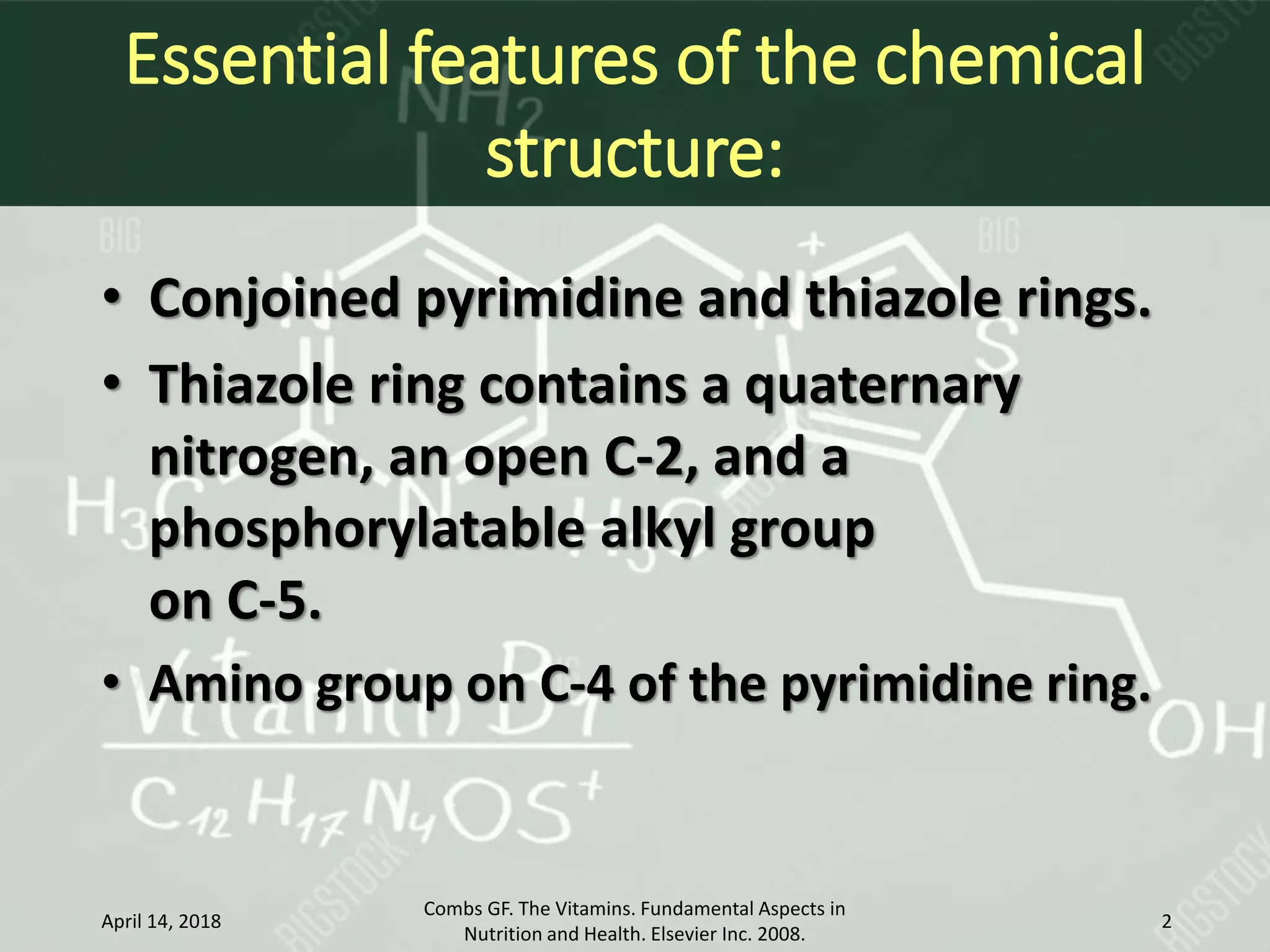 Chemical and physical properties of thiamin | PPSX