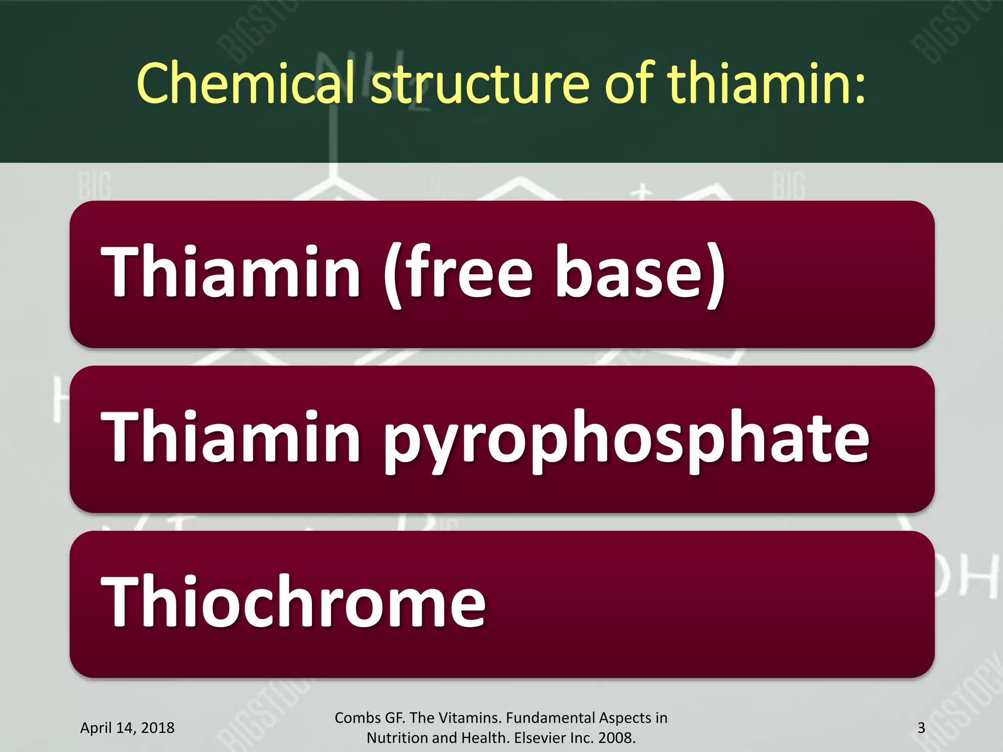 Chemical and physical properties of thiamin | PPSX