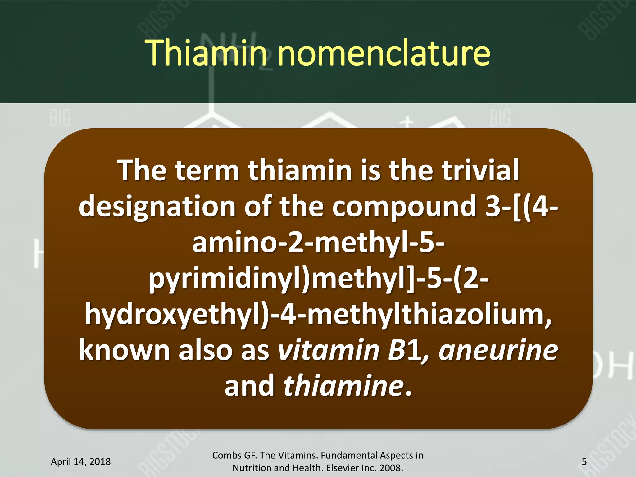 Chemical and physical properties of thiamin | PPSX