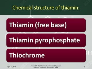 Chemical and physical properties of thiamin | PPSX