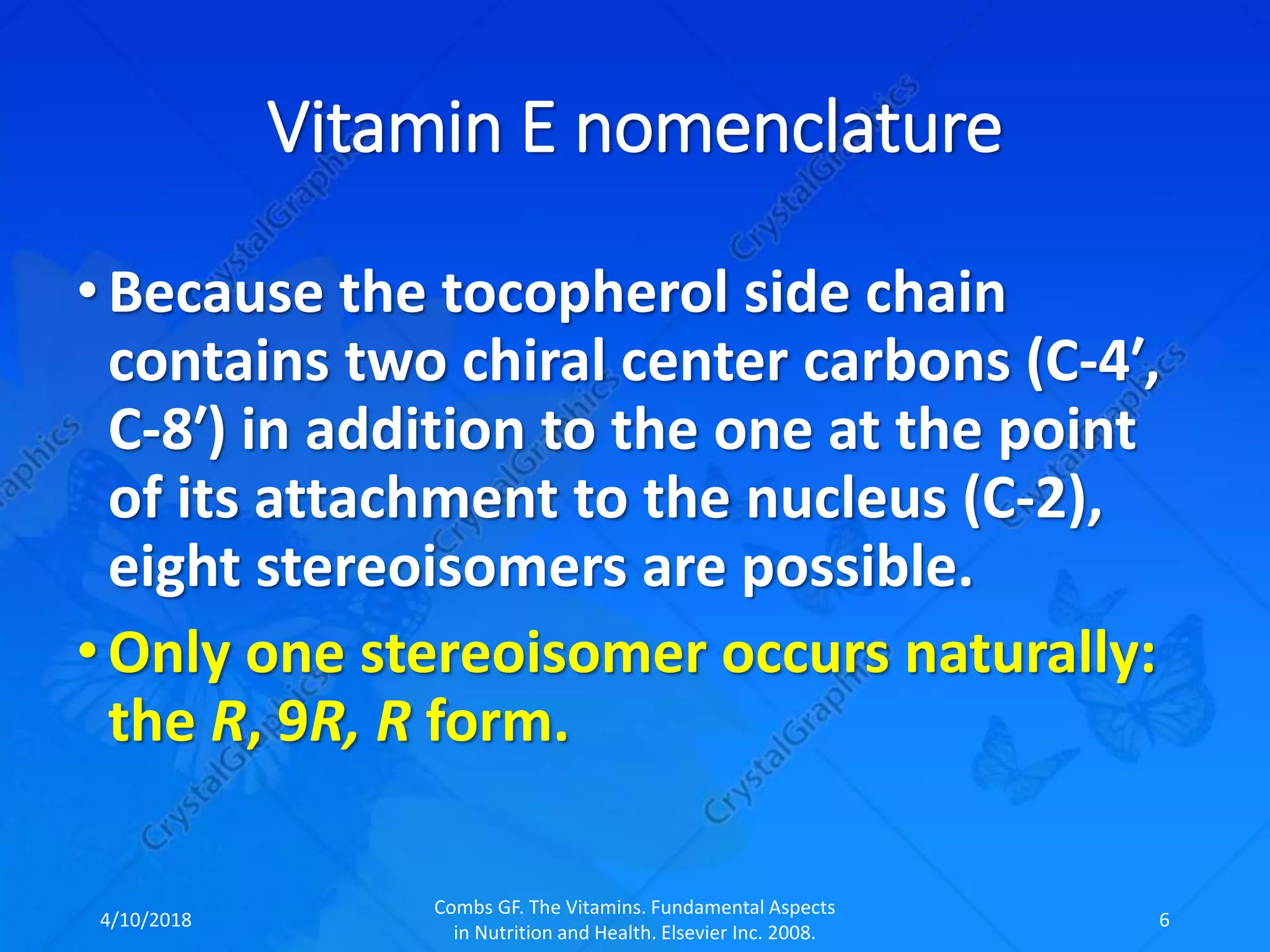 Chemical and physical properties of vitamin E | PPSX
