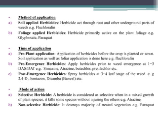 Chemical approach for weed management in kharif crops | PPTX
