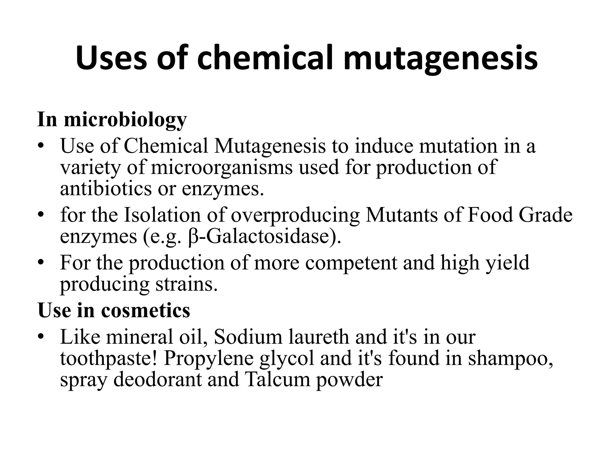 Chemical aspects of mutagens 1-1 | PPTX