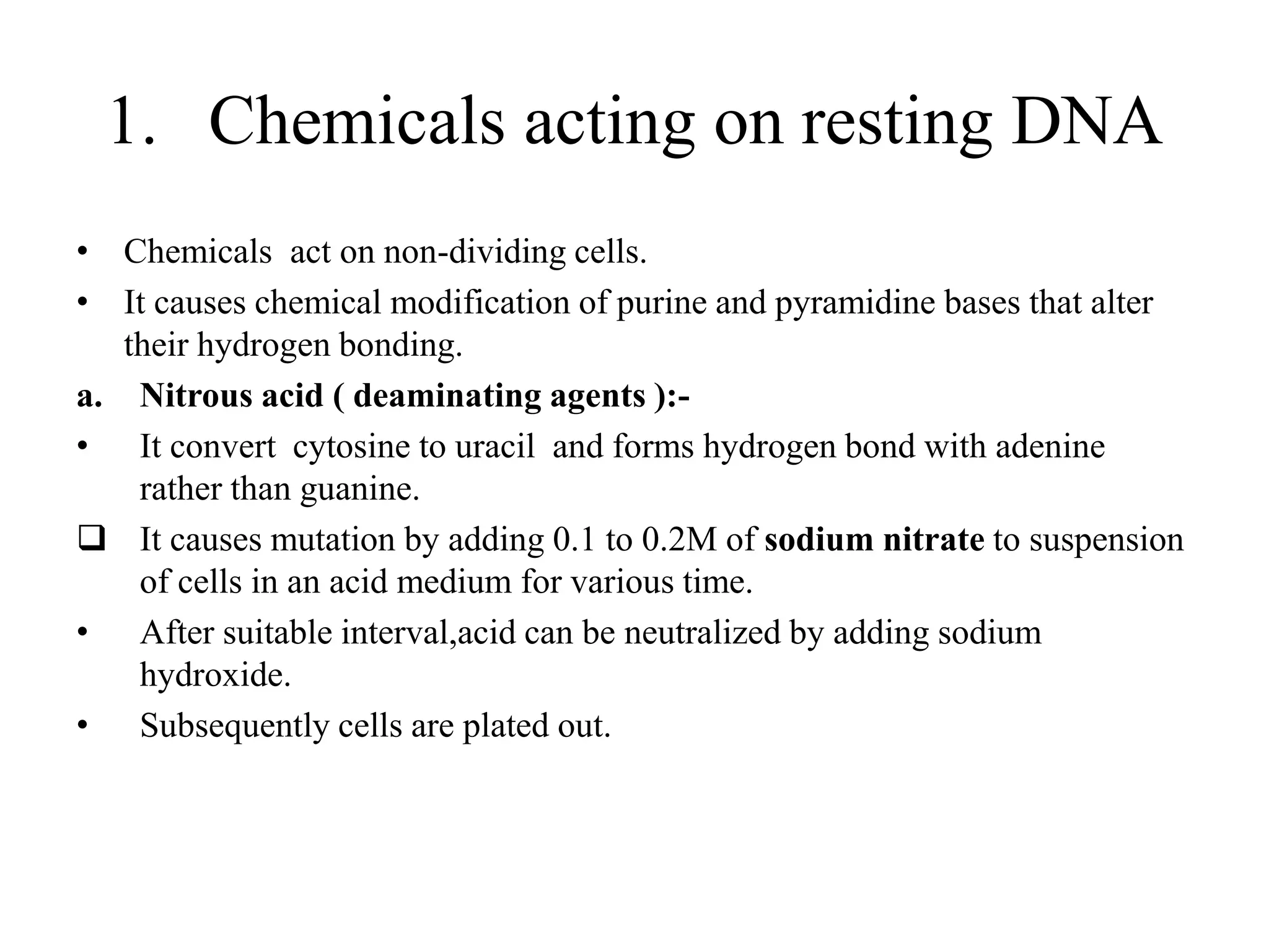 Chemical aspects of mutagens 1-1 | PPTX