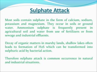 Chemical attack in concrete | PPT