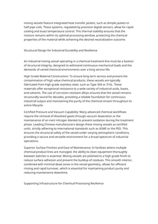 Chemical Balance Excellence China Mixing Vessels Delivering Efficient ...