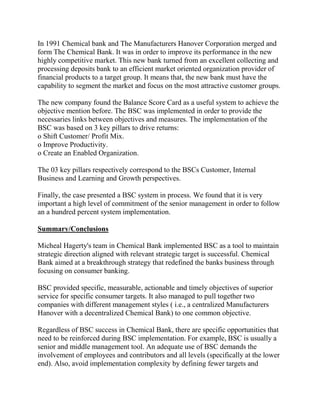 Chemical bank | DOCX